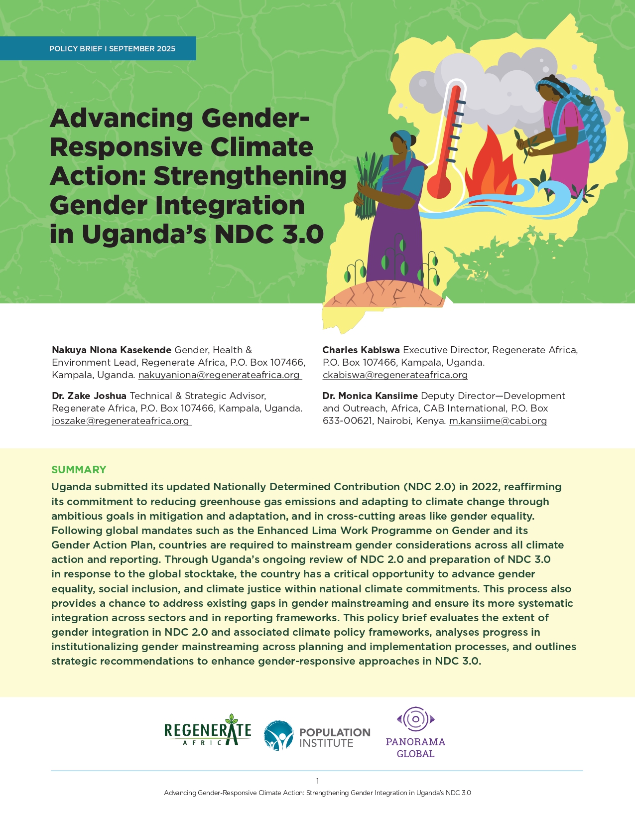 Advancing Gender-Responsive Climate Action: Strengthening Gender ...